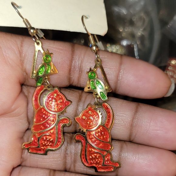 Edgar Berebi | Jewelry | Vintage Edgar Berebi Enamel Cat And Bird ...